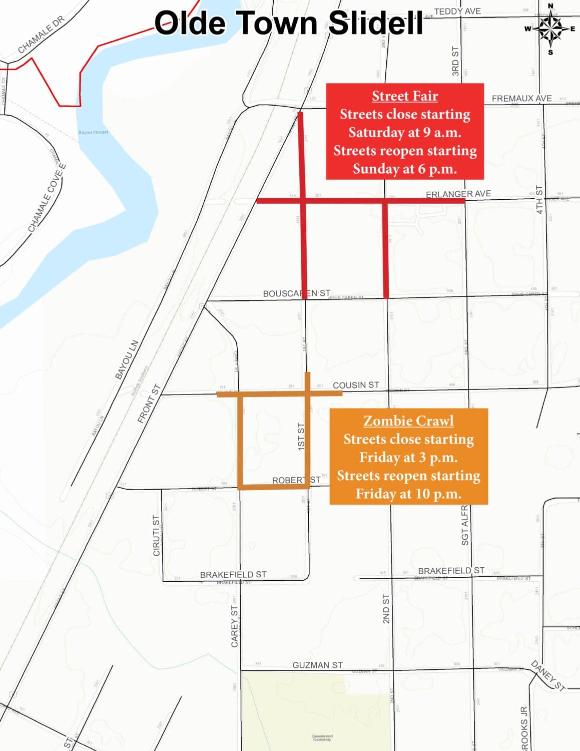 Olde Towne Sidell Event Street Closures, Oct. 28 - 30 - The City of ...