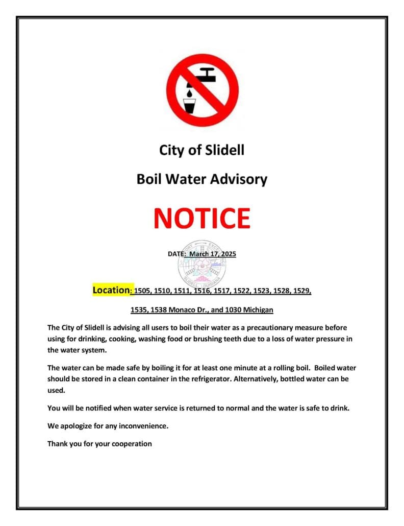 UPDATE: Boil Water Notice Lifted for parts of Monaco Drive and Michigan ...